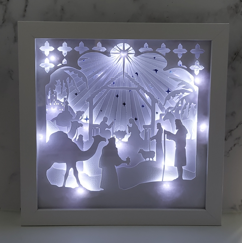 Nativity Lighted Shadow Box - Annette's Lasting Impressions